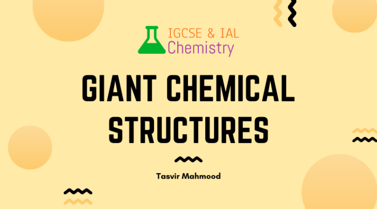 Giant Ionic lattice, Giant covalent structure and giant metallic structure