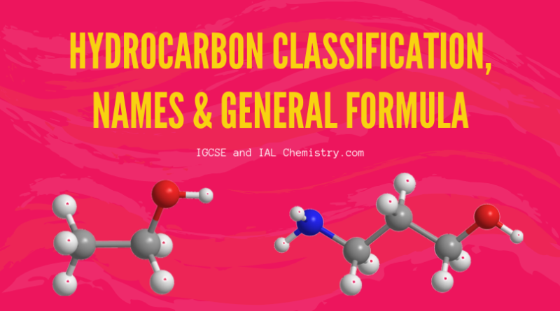 IGCSE Hydrocarbon Classification, Names & General Formulas - IGCSE And ...